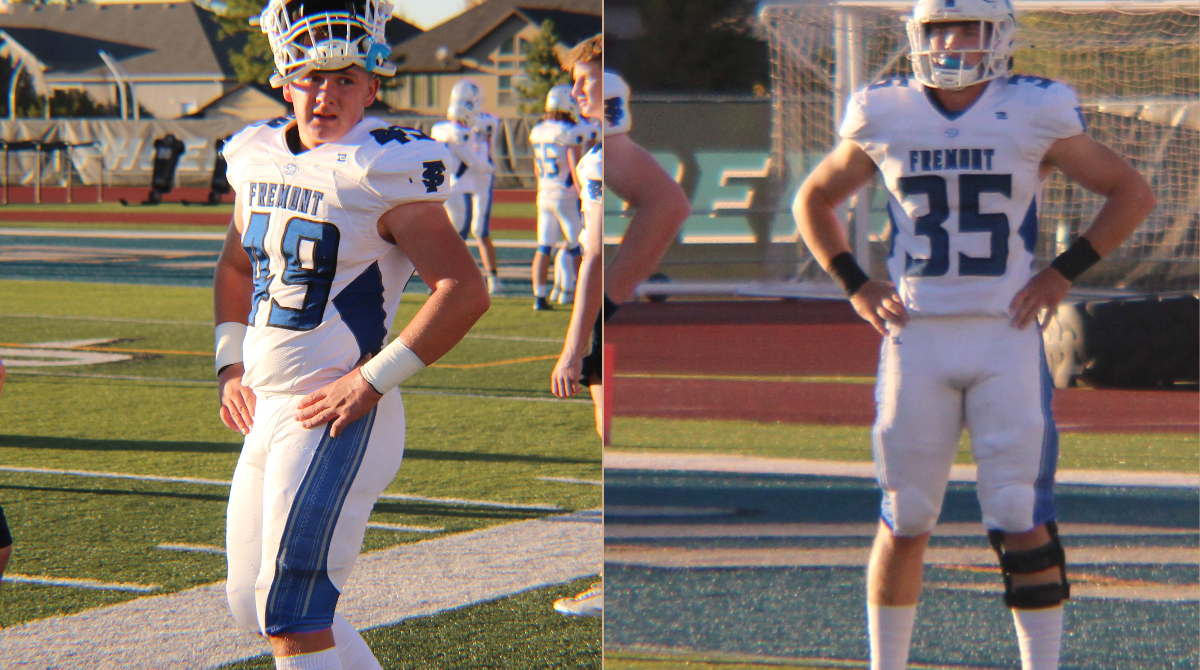 Fremont Silverwolves linebackers Christian Blanch and Bubba Koford set ...